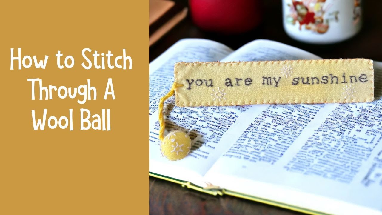How to Stitch Through Wool Ball - YouTube