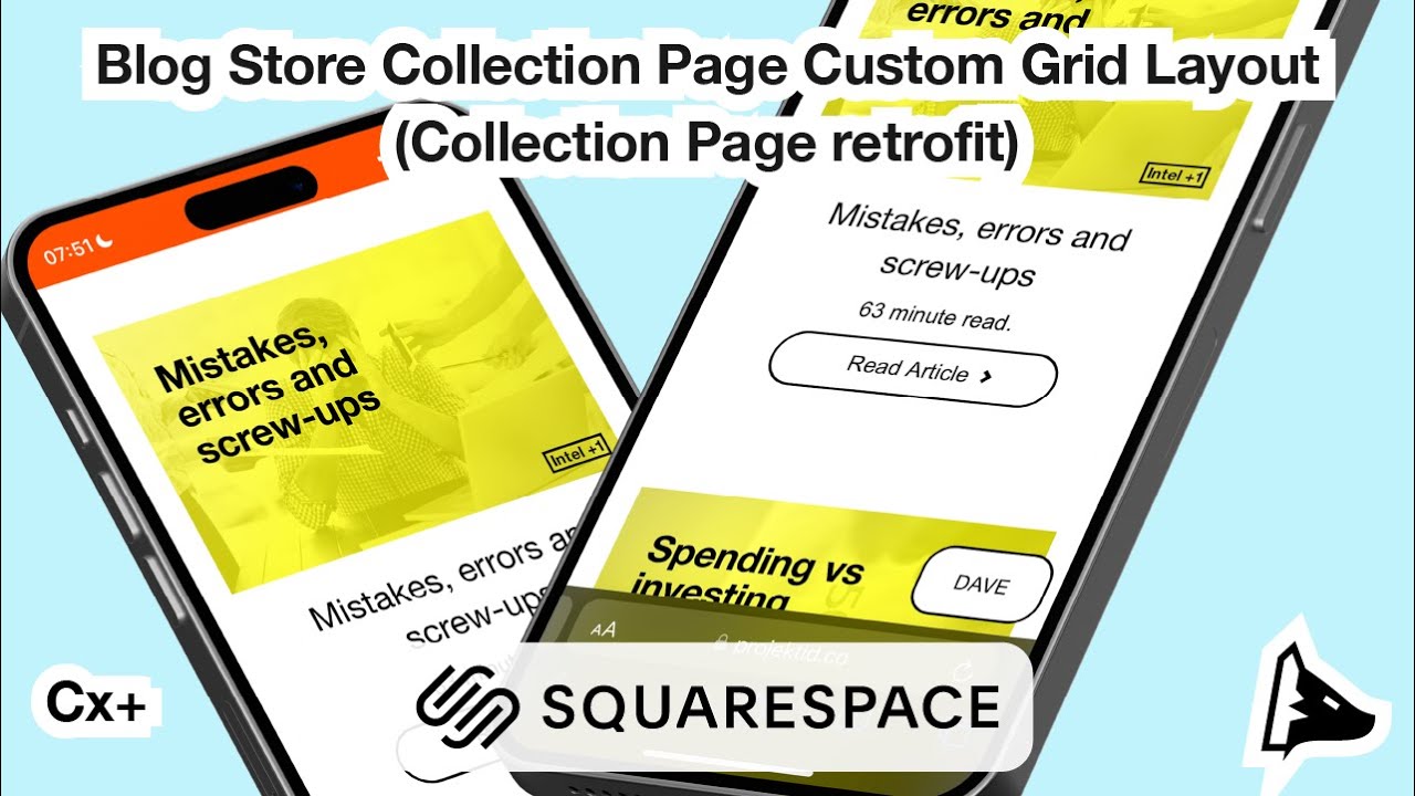 Blog Store Collection Page Custom Grid Layout - Squarespace plugin (cx+ ...
