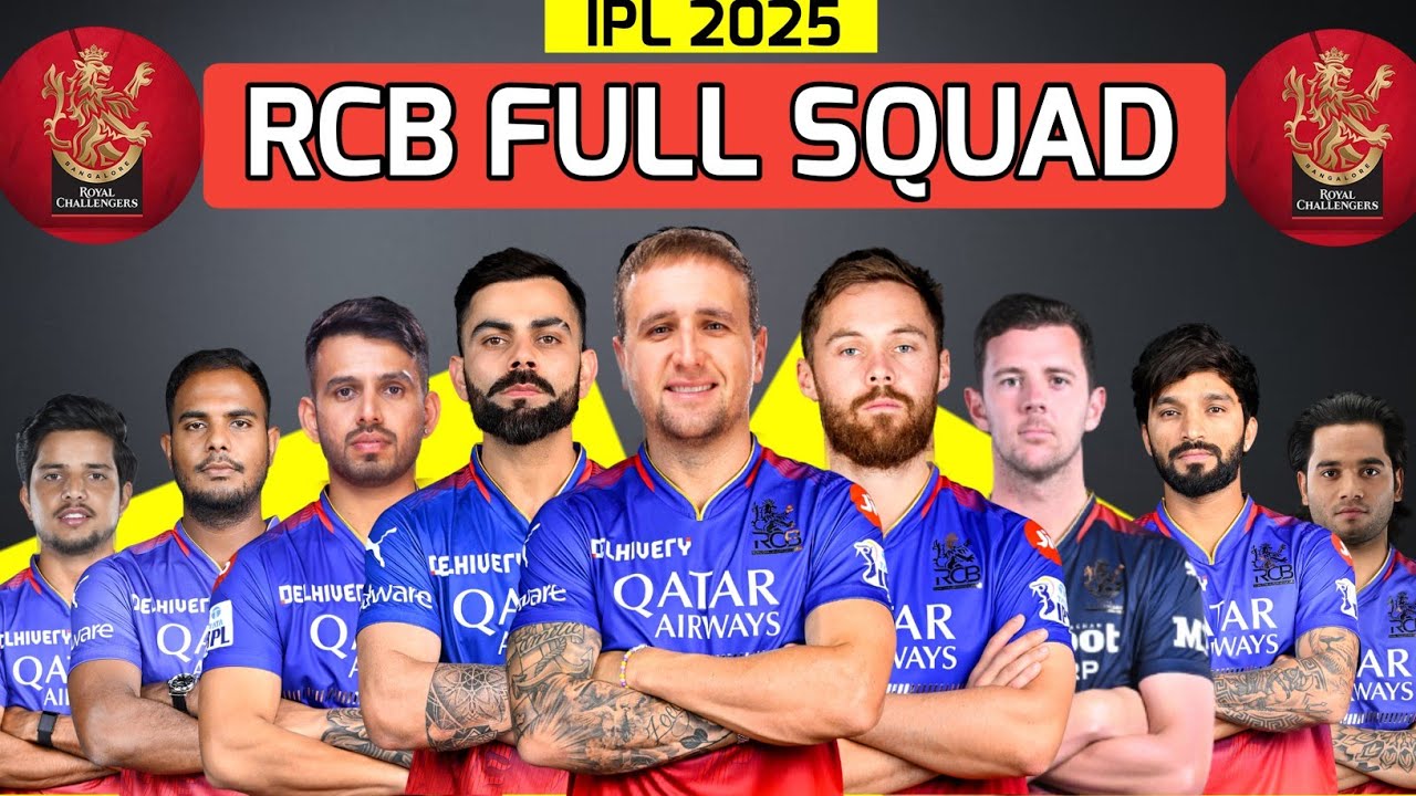 IPL 2025 | Royal Challengers Bangaluru Final Squad (So Far) | RCB Squad ...