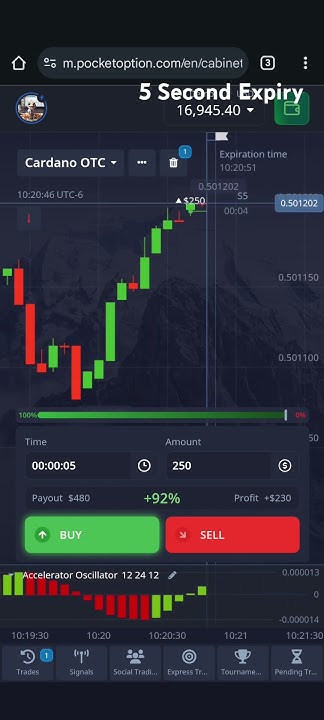 Accelerator Oscillator Special Settings at 12 24 12 (Pocket Option) - YouTube