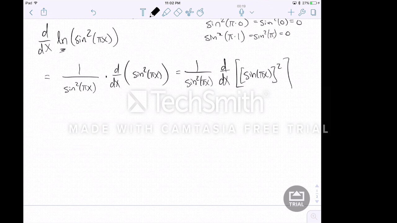 Chain Rule Example 1 - YouTube