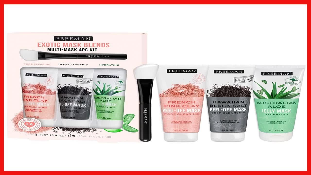 Freeman Face Mask Exotic Blends Variety Pack, Pore Cleansing Clay and ...