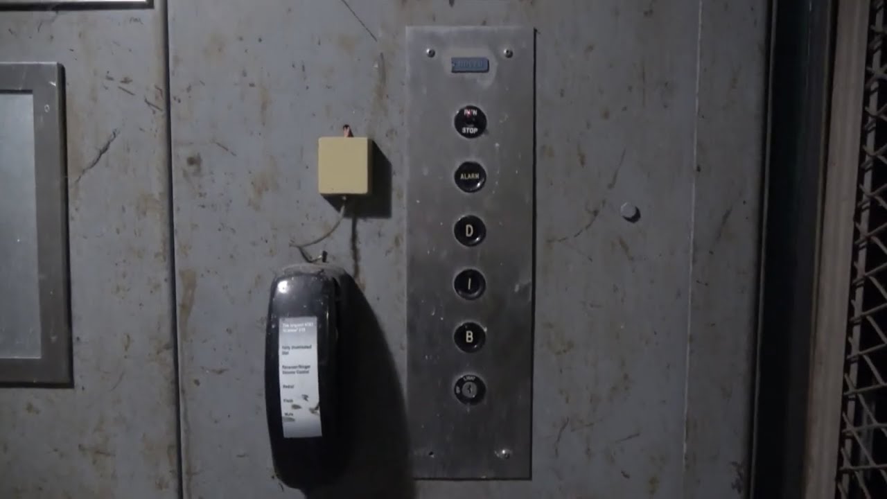 Vintage Dover Hydraulic Freight Elevator at Harrington Tower, TAMU in ...