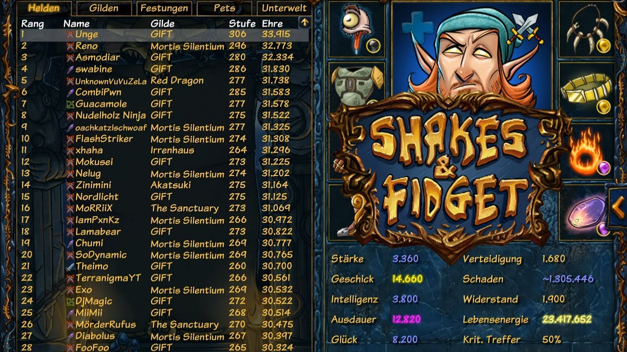 SFGame: Neue Level 300er | Let's Play Shakes & Fidget - YouTube