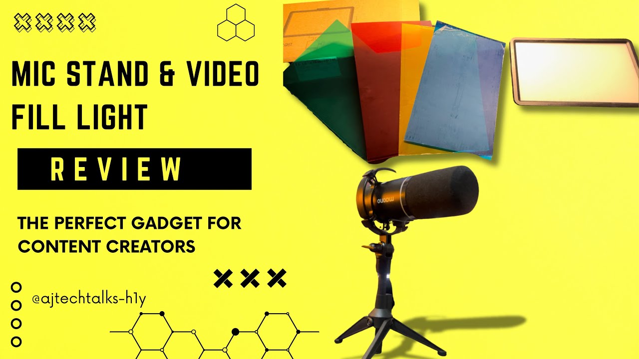 Best Tabletop Mic Stand & RGB LED Video Fill Light Unboxing and Review ...