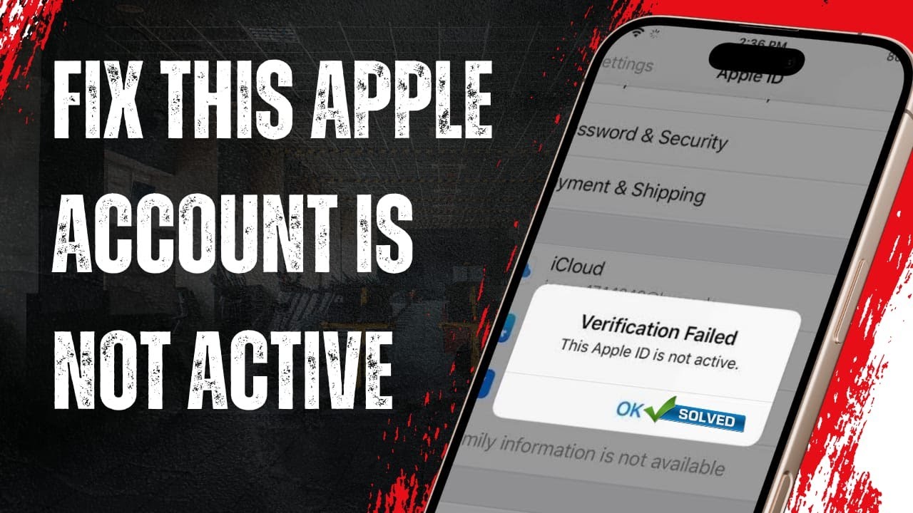 How to Fix This Apple ID / Account is Not Active // 2025 - YouTube
