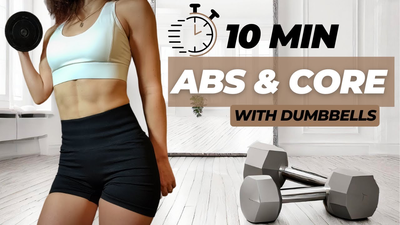 10 MIN ABS & CORE WITH DUMBBELLS | Build a Strong & Defined Core at ...