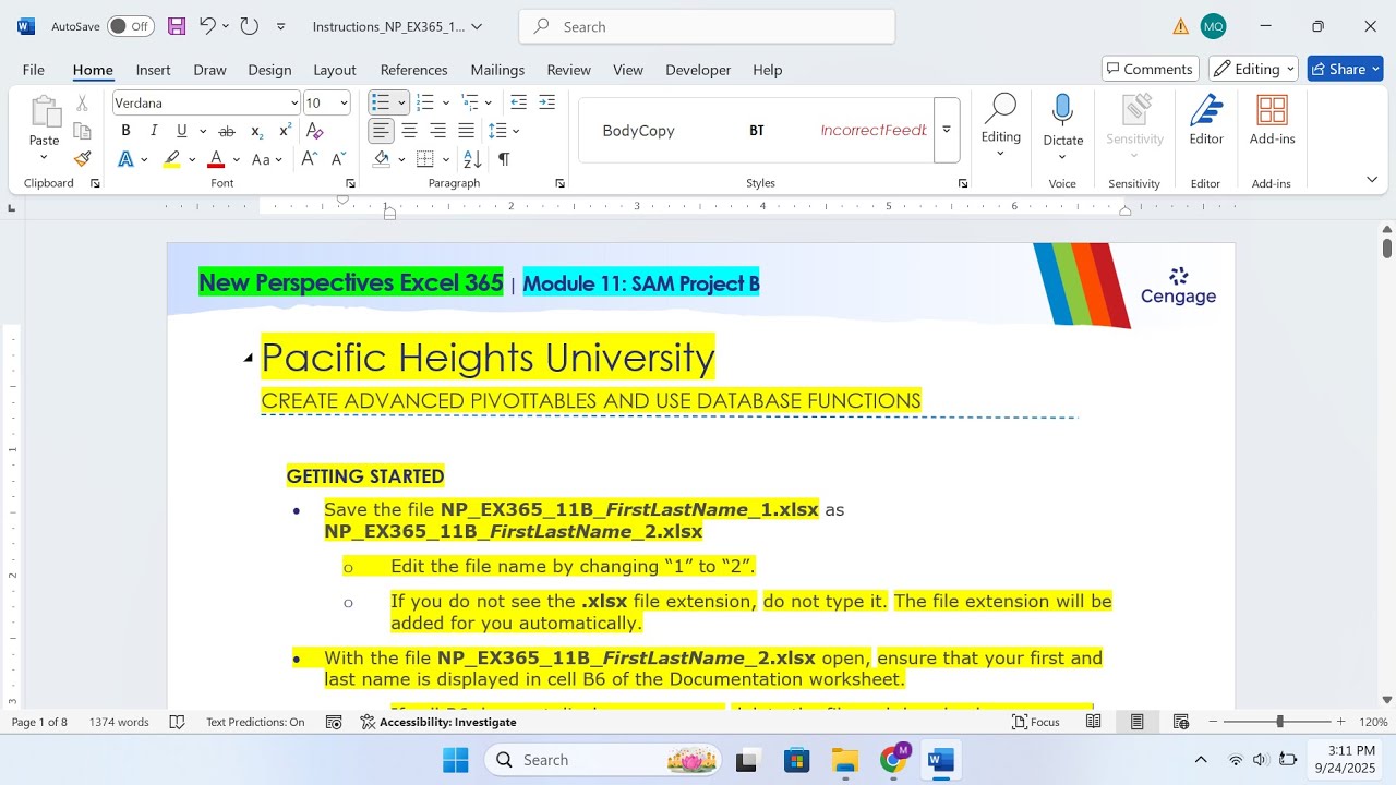 New Perspectives Excel 365 Module 11 SAM Project B Pacific Heights ...