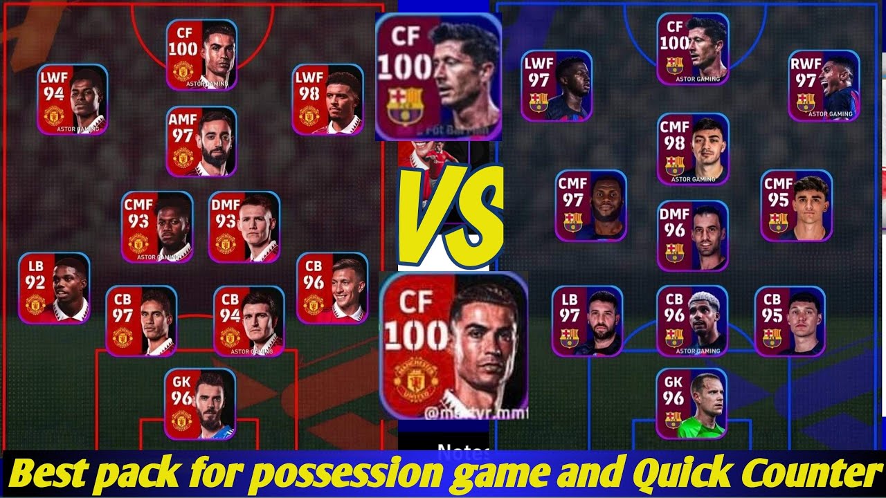 Best Premium Pack for Possession game and Quick Counter in efootball ...