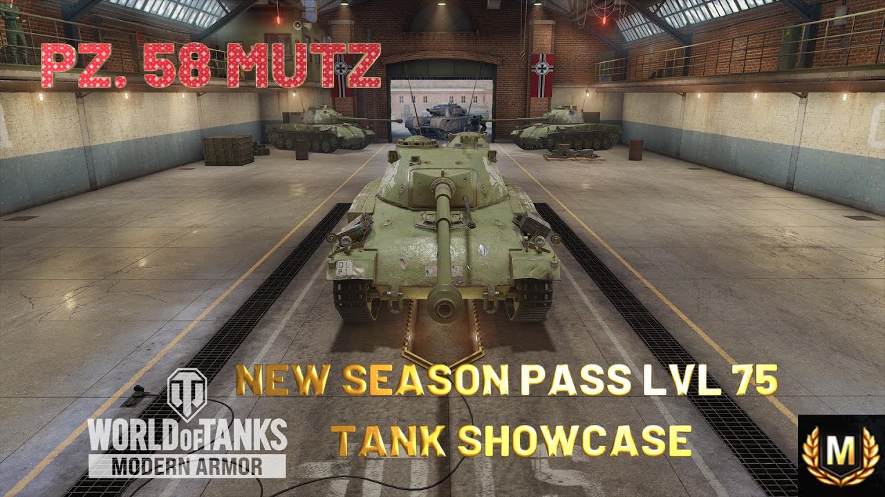 PZ. 58 MUTZ New Season Pass Lvl 75 Tank Showcase WOT Console - World of ...