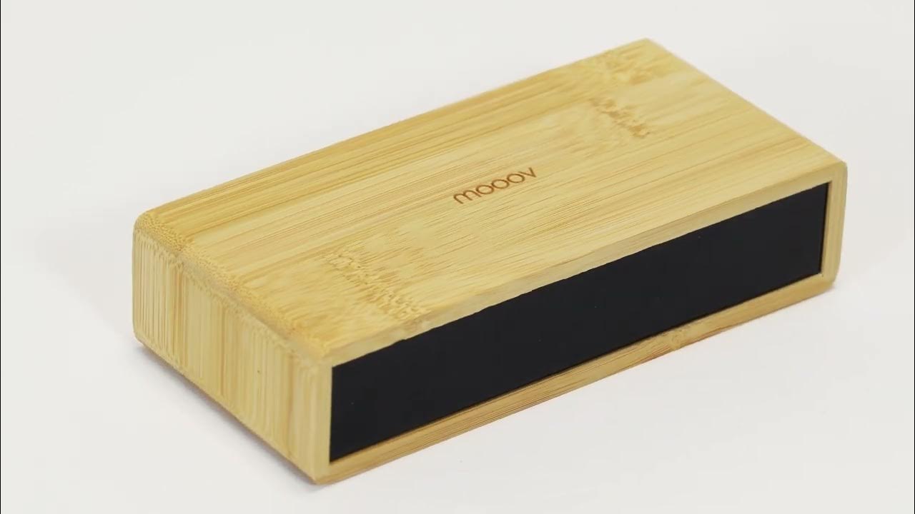 Mooov - Despertador digital em bambu, ecrã LED, temperatura interior - YouTube