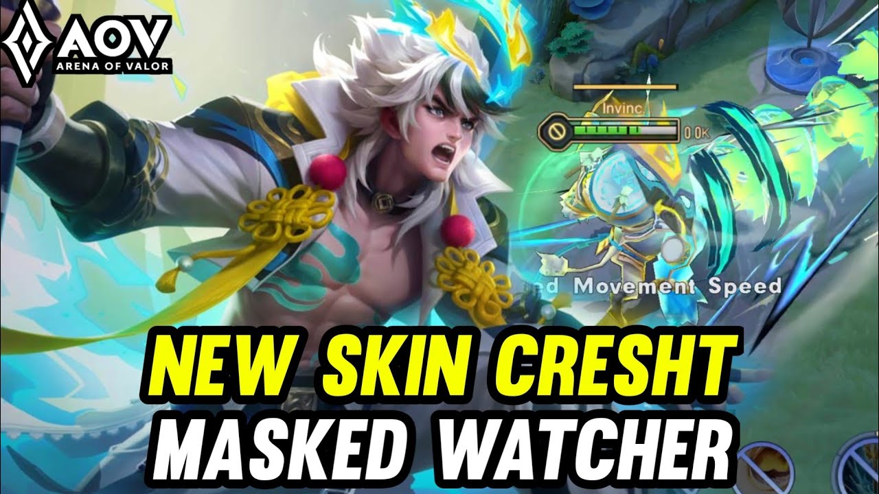 AOV : NEW SKIN CRESHT MASKED WATCHER GAMEPLAY - ARENA OF VALOR ...