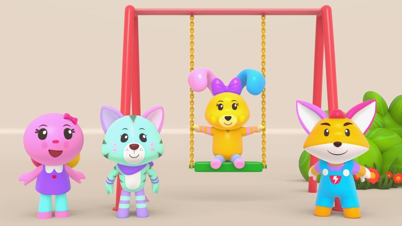 Fox and Rabbit Playing Swing with Friends - YouTube