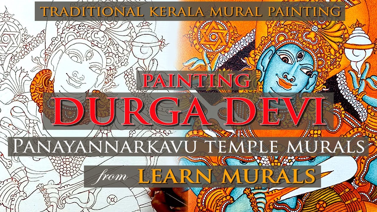 Kerala Mural Painting tutorial of Durga Devi/Panayannarkavu Devi/Learn ...