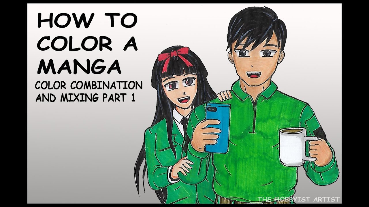 HOW TO COLOR MANGA PART 1 By The Hobbyist Artist - YouTube