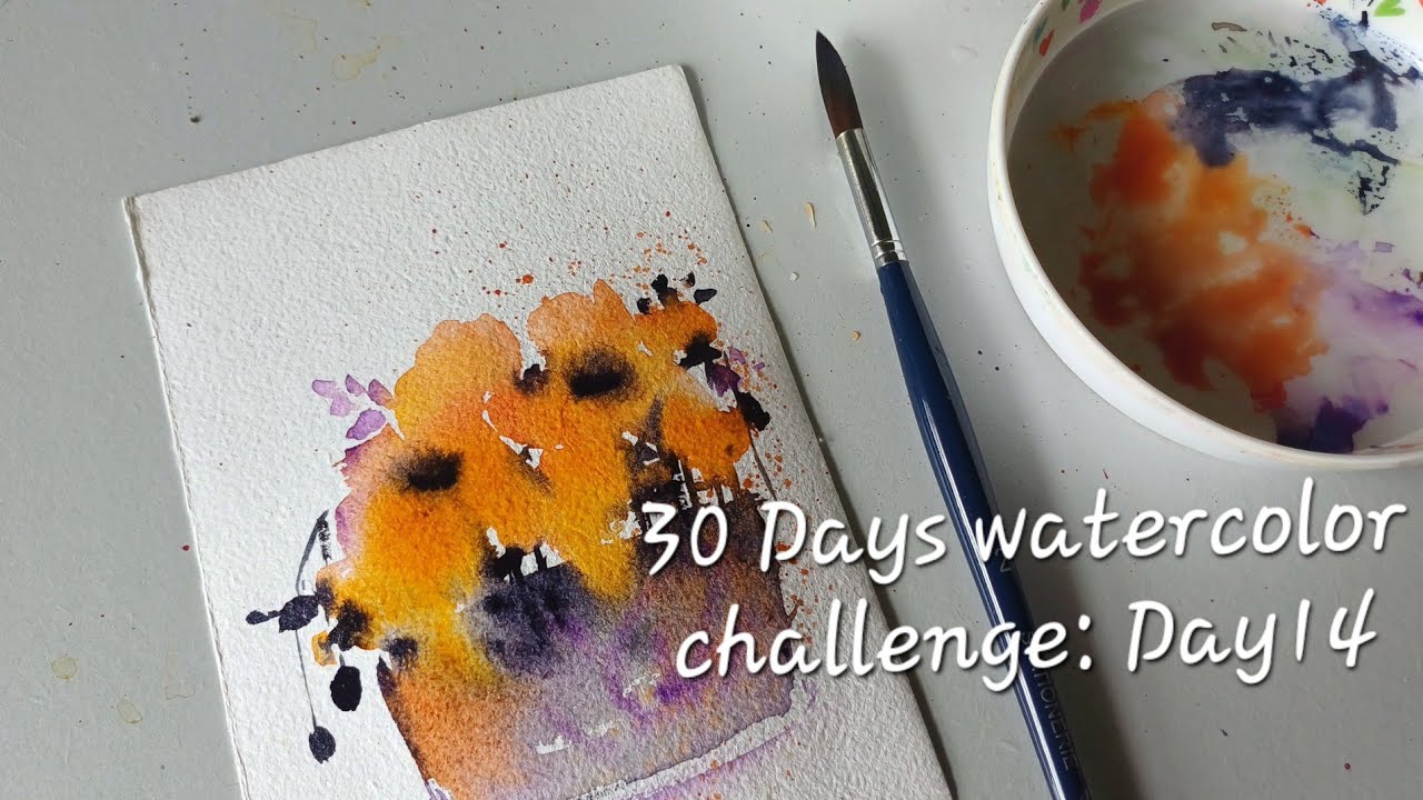30 Days watercolor challenge:Day14 - YouTube