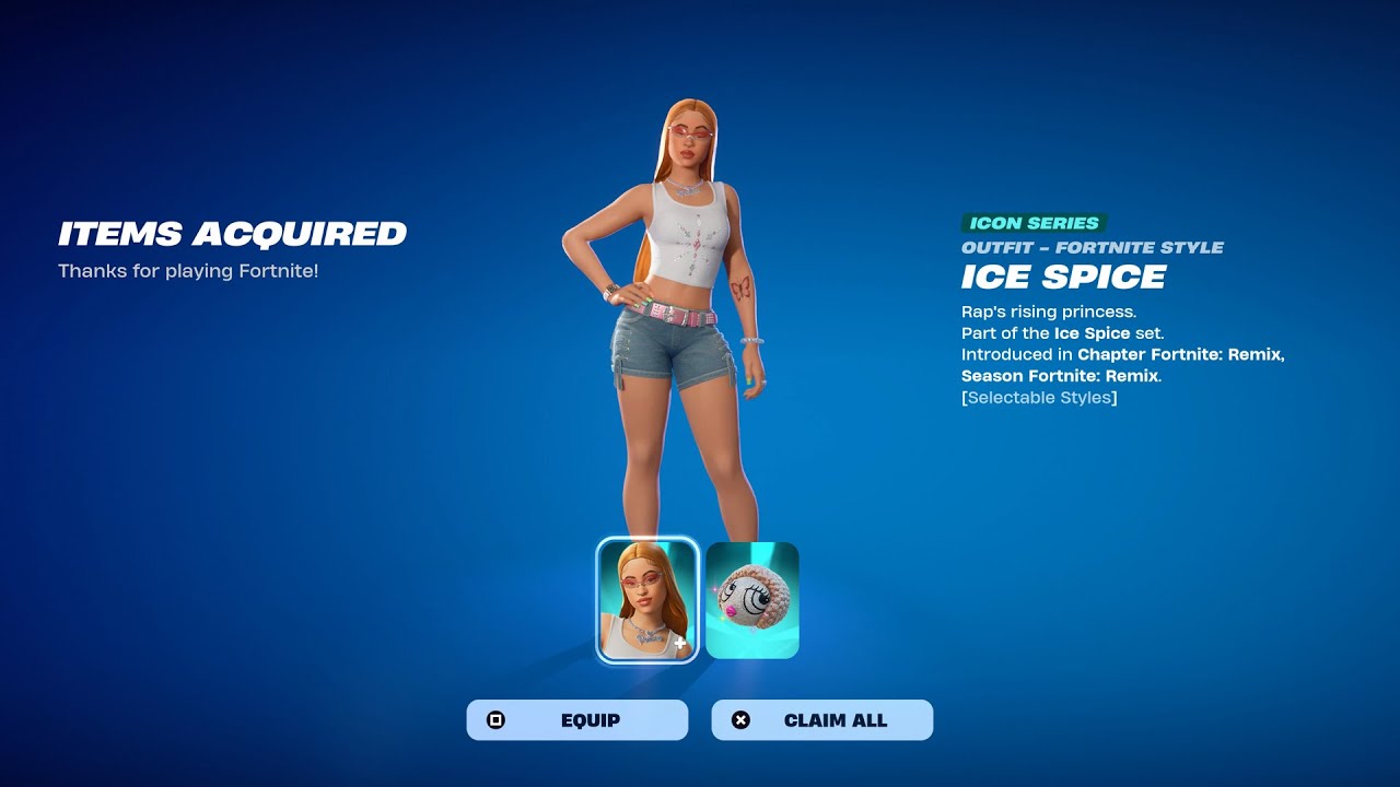 How to Get Ice Spice Skin NOW FREE In Fortnite! (Unlocked LEGO Ice ...
