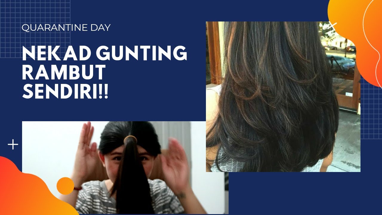 DIY || GUNTING RAMBUT DIRUMAH - YouTube