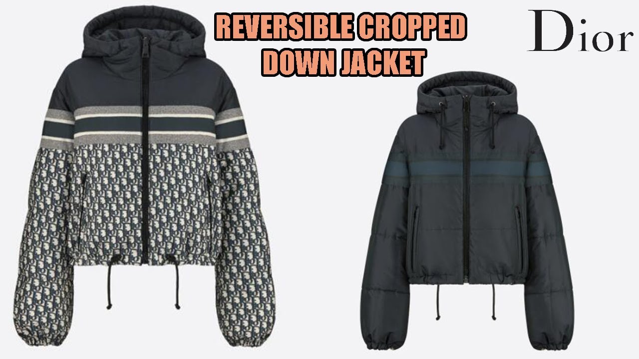 DIOR REVERSIBLE CROPPED DOWN JACKET TRY ON & REVIEW - YouTube