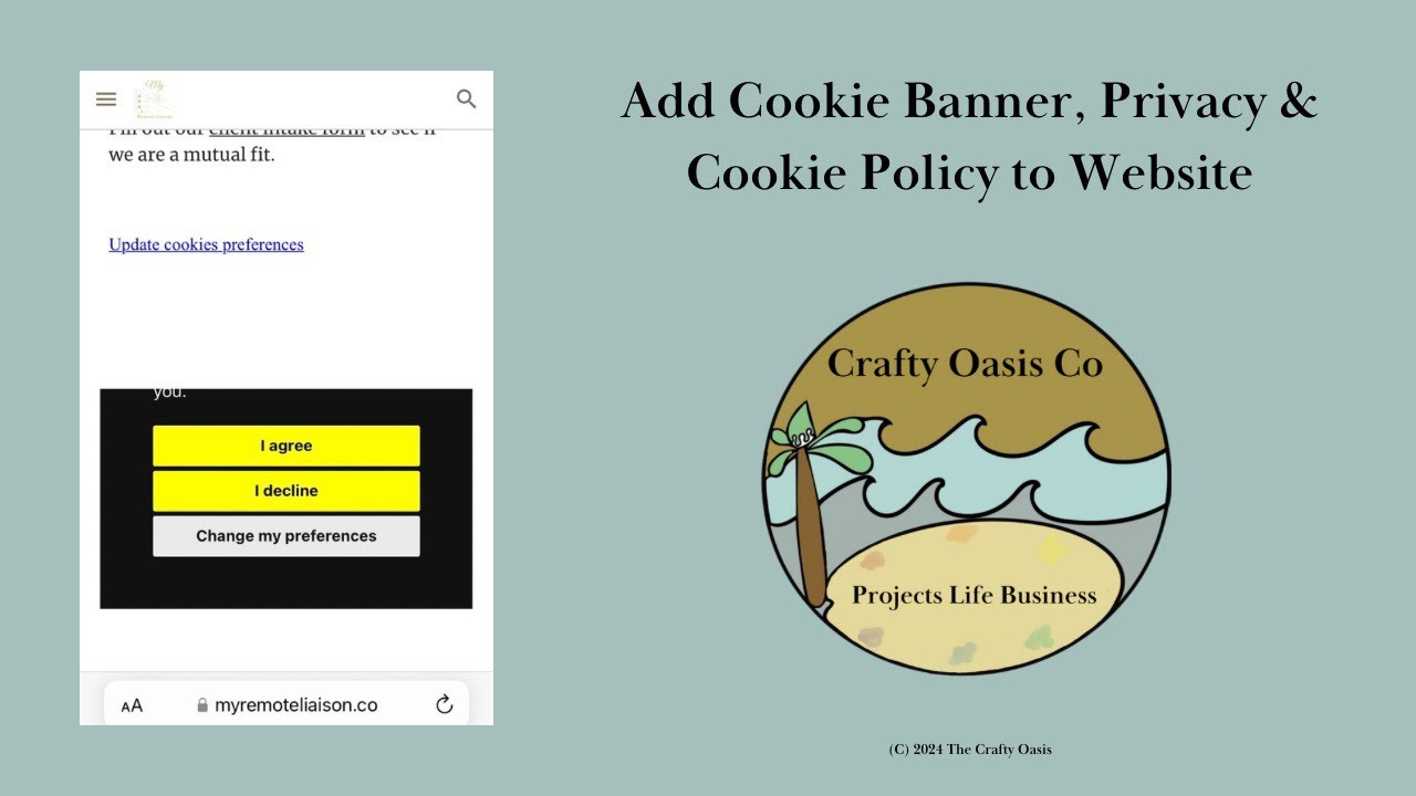 Add Cookie Banner, Privacy, & Cookie Policy to Website - YouTube