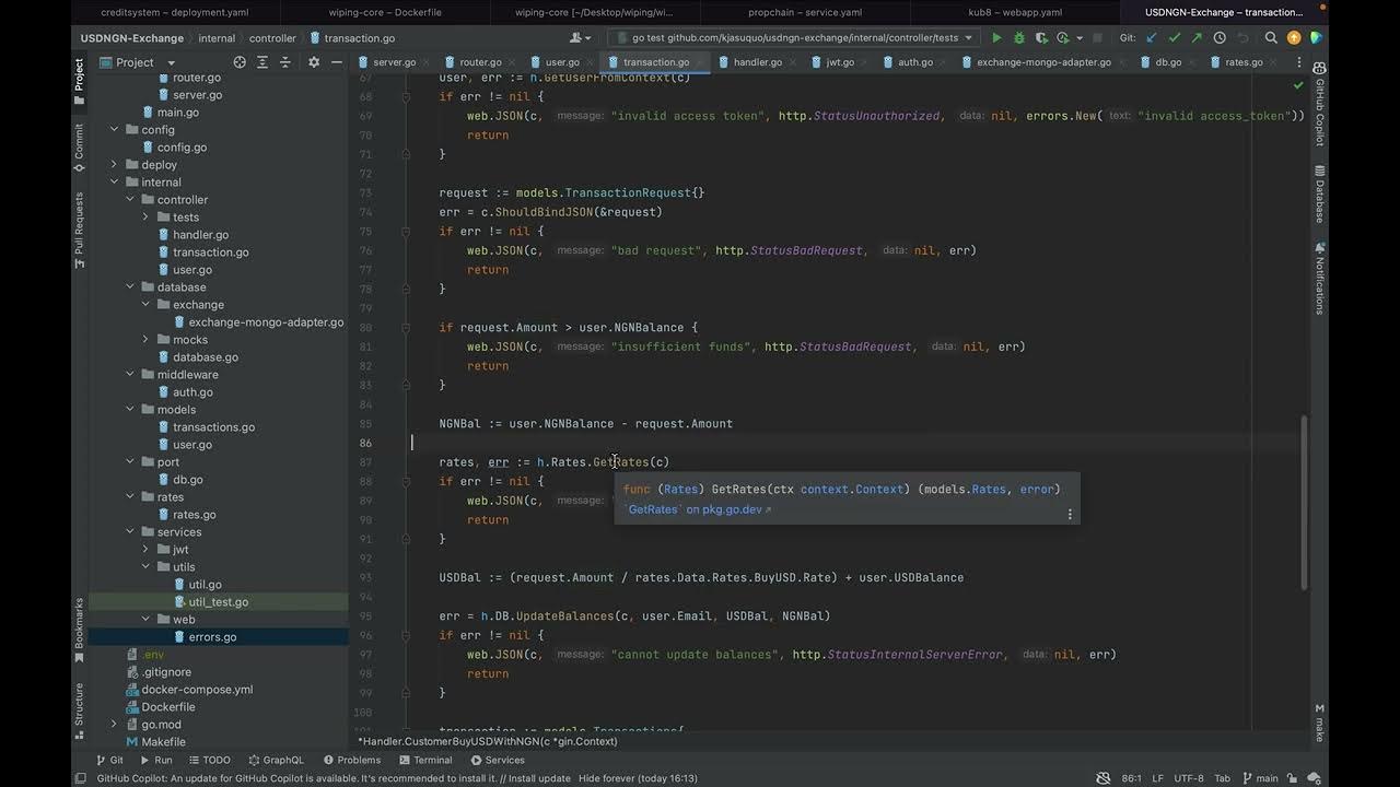 exchange with Golang and mongoDB PART 2 - YouTube