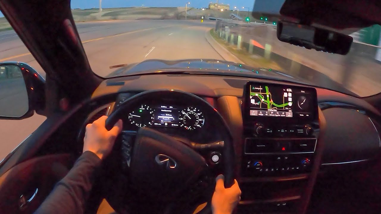 2022 Infiniti QX80 Sensory AWD - POV Night Drive (Binaural Audio) - YouTube