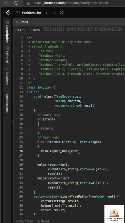 Print Root To Leaf Paths In Binarytree Datastructuresandalgorithms Codingintelugu Codingtips 