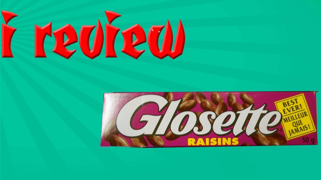 I review Glosette Chocolate Covered Raisins ( Canadian ) - YouTube