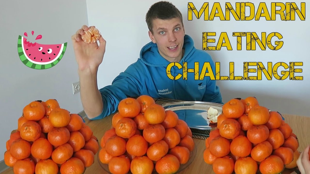 Mandarin Eating Challenge - Eat till you Fall - YouTube