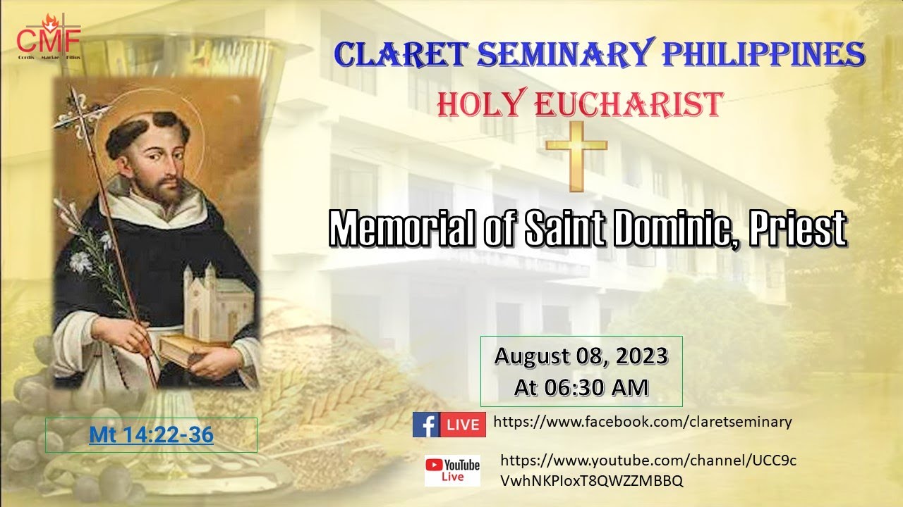 Live now: Memorial of Saint Dominic, Priest - August 08, 2023. - YouTube