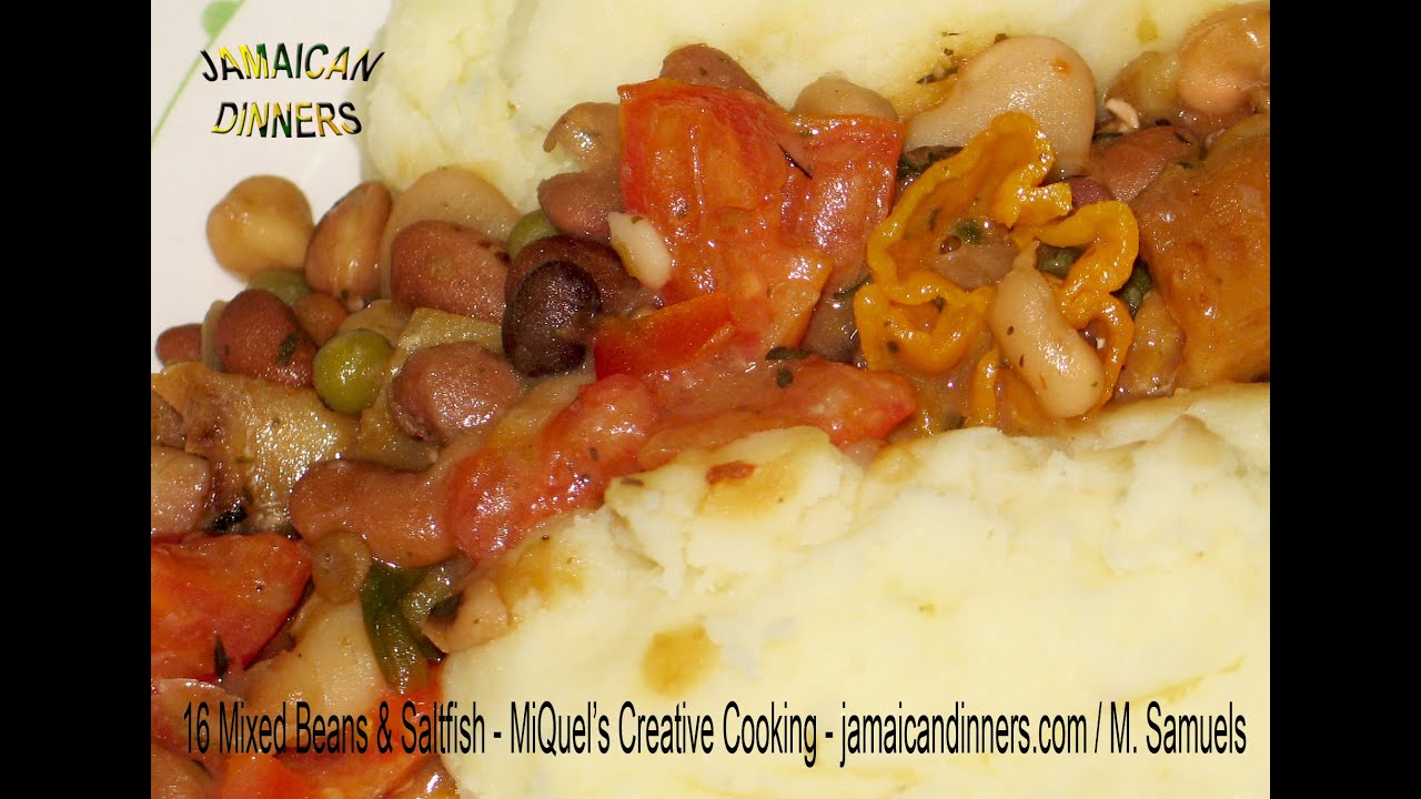16 MIXED BEANS COD or SALTFISH recipe - YouTube