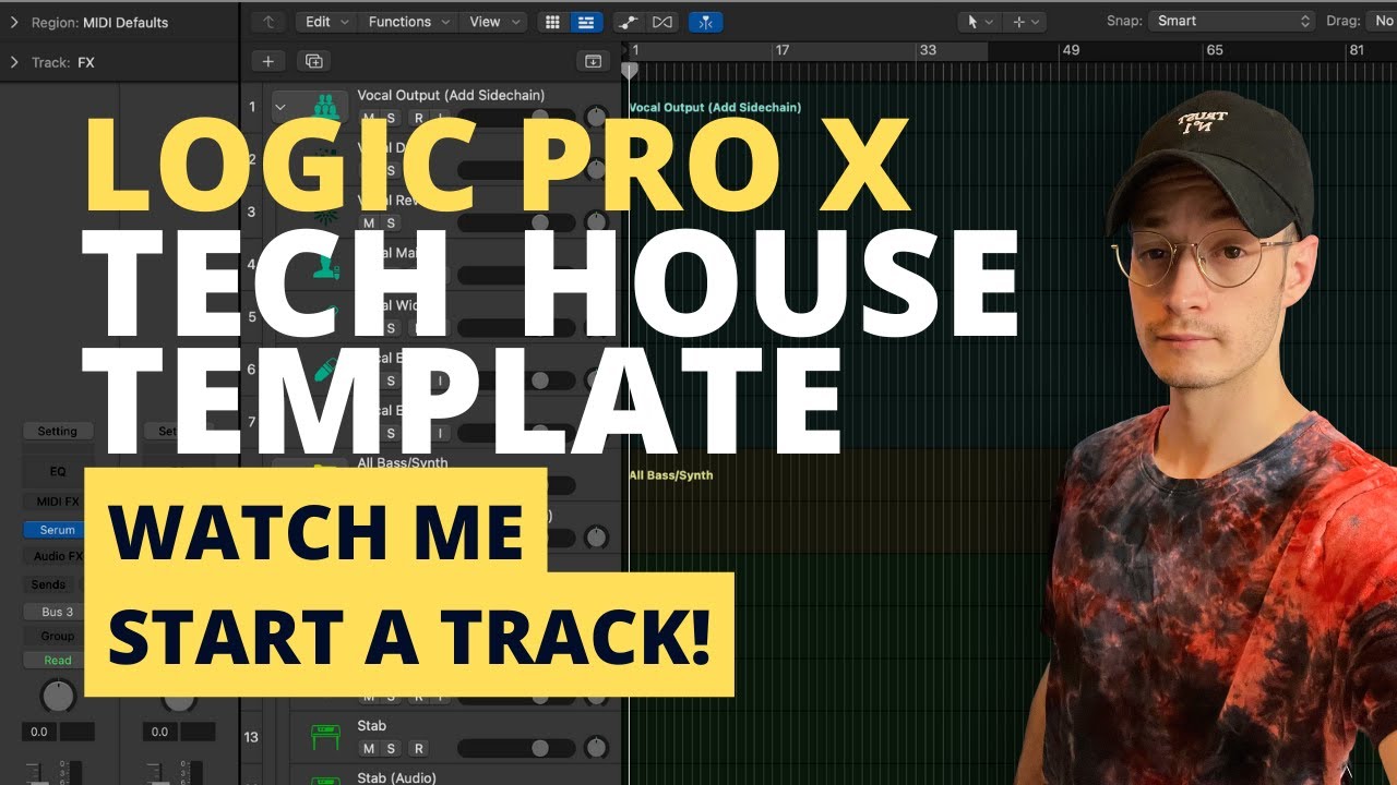 LOGIC PRO TECH HOUSE TEMPLATE (+ watch me start a track!) - YouTube