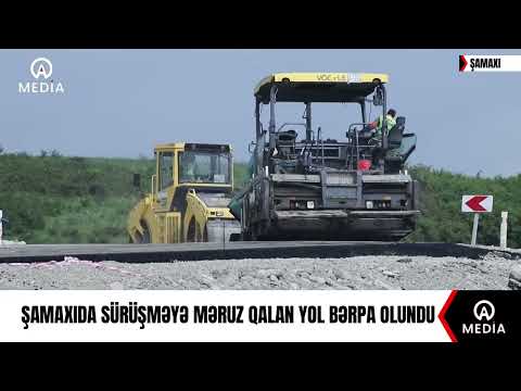 Şamaxıda sürüşən yol bərpa edildi #samaxi #yol #kəşfet