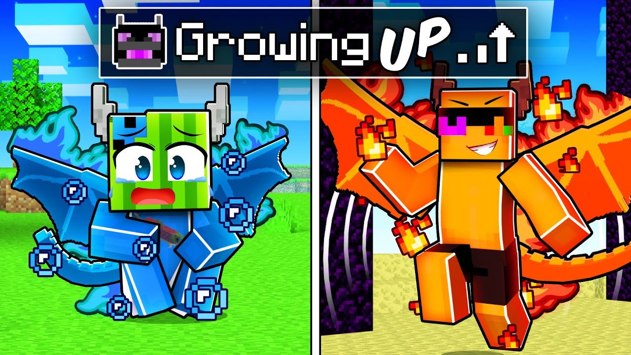 Growing Up As ELEMENTAL DRAGONS in Minecraft! - YouTube