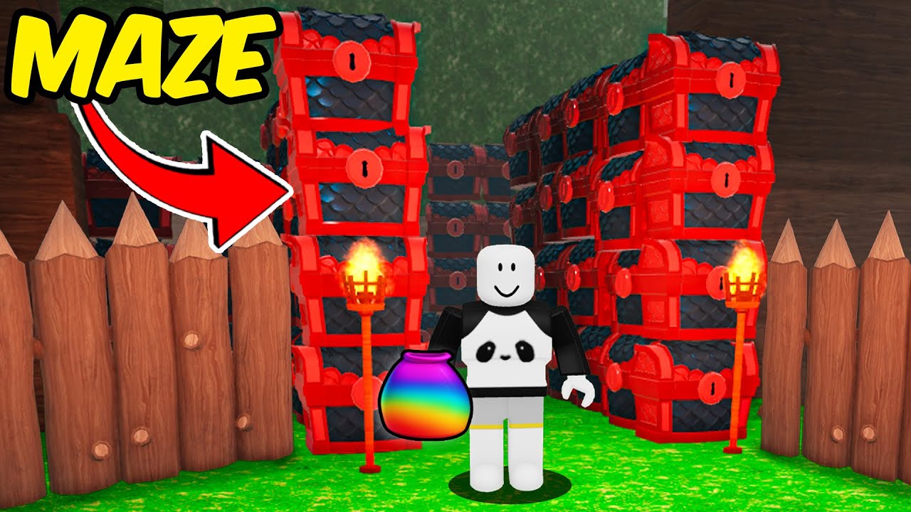 BUILDING RUBY CHEST MAZE IN 99 NIGHTS IN THE FOREST! - YouTube