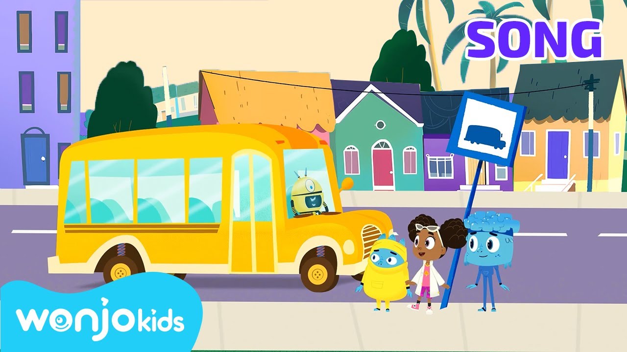 🎶 Wheels on the Bus | Back to School Fun! 🚌 | Wonjo Kids Nursery Rhymes ...