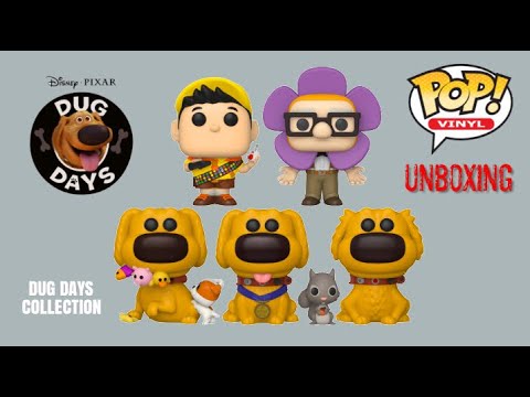 Dug Days Funko Pop Vinyl Disney Pixar Dug & Squirrel, Dug Medal, Dug ...