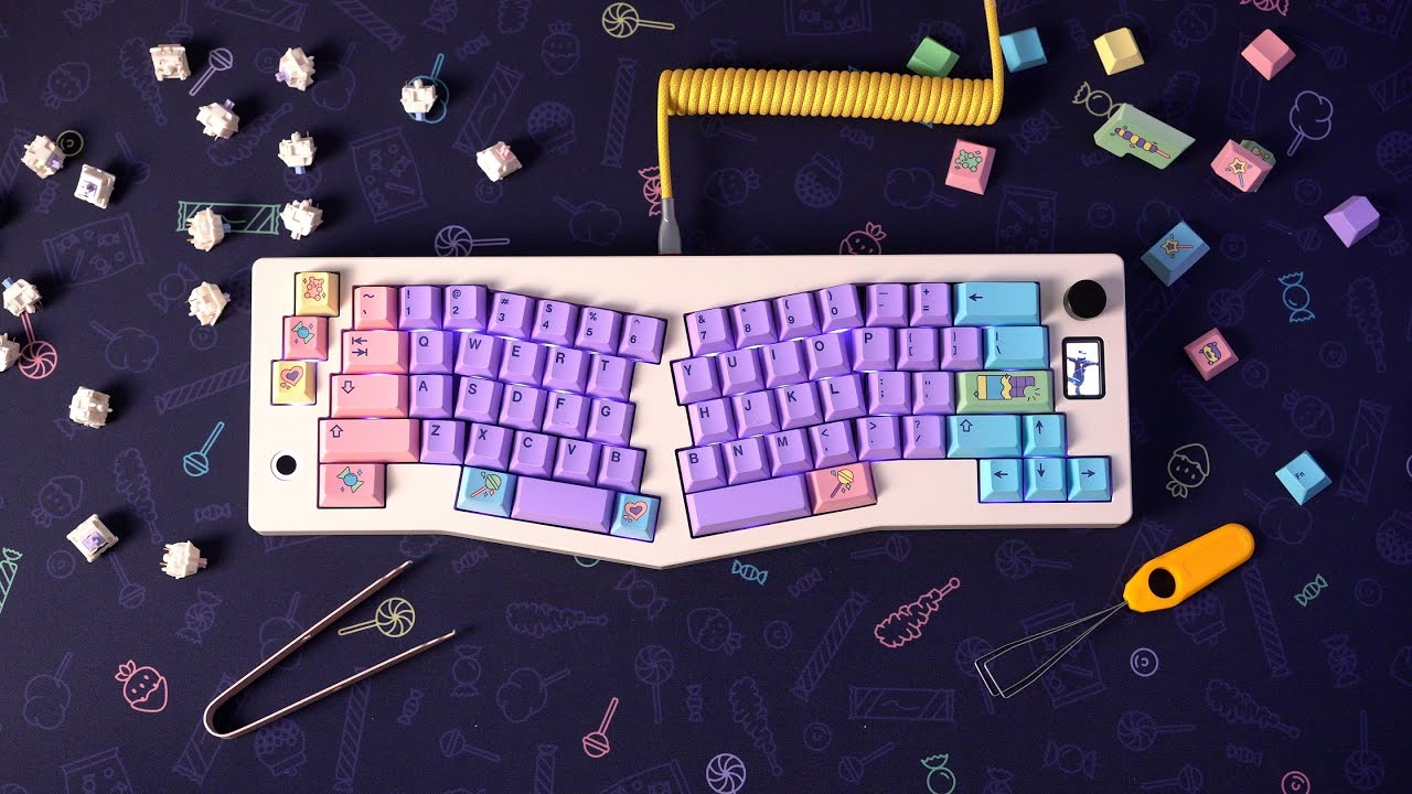 Kineticlabs Candy Shop + ABM066 build| w/ Tbcats Eclair Mix switches - YouTube