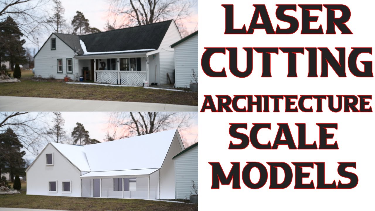 Cut Architecture Scale Model Design Lightburn Co2 Laser Cutter - YouTube