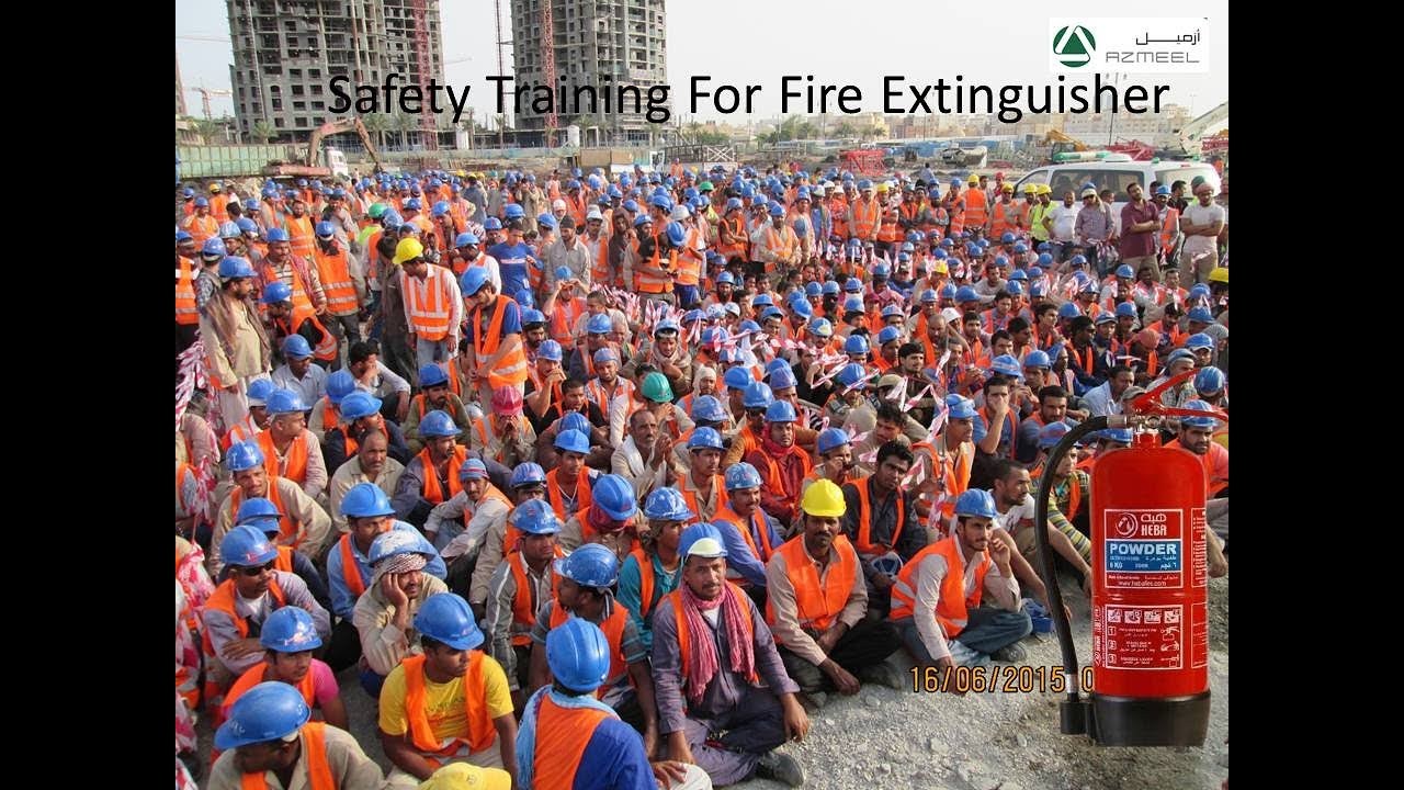 Safety Training For Fire Extinguisher in Azmeel Contraction Company How ...