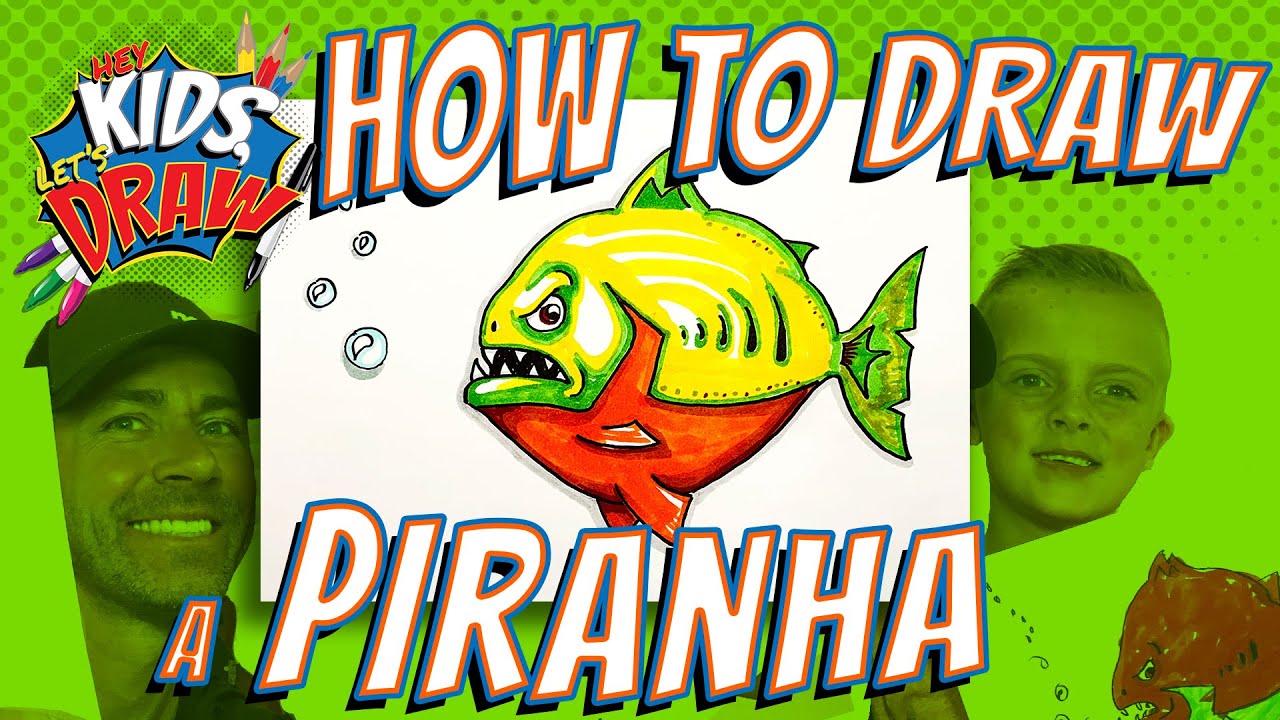 Piranha Fish Drawings