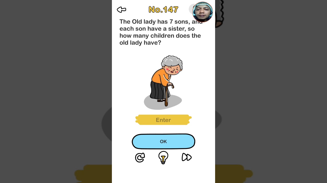 Brain Out Level 147 Nenek tua mempunyai 7 anak lelaki, berapa total ...