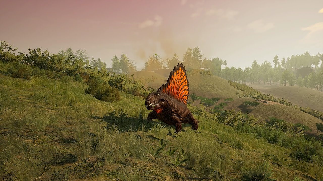 Path of Titans / Dimetrodon (Mod) vs Megalania - YouTube