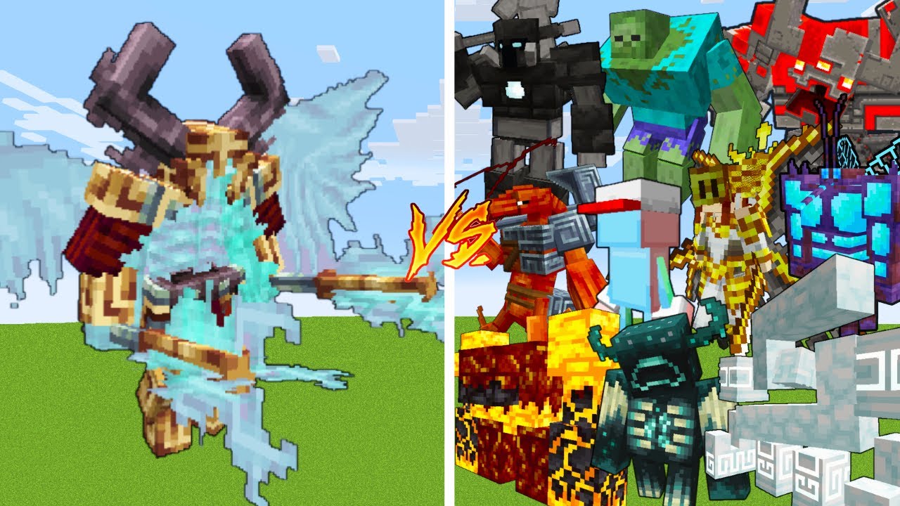 Buffed Maledictus VS 10 Strong Bosses /Minecraft Mob Battle - YouTube