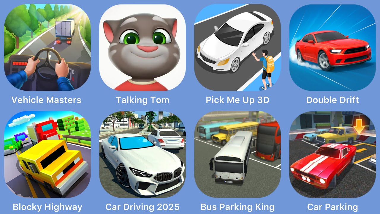 Vehicle Masters, Talking Tom, Pick Me Up 3D, Double Drift, Blocky ...
