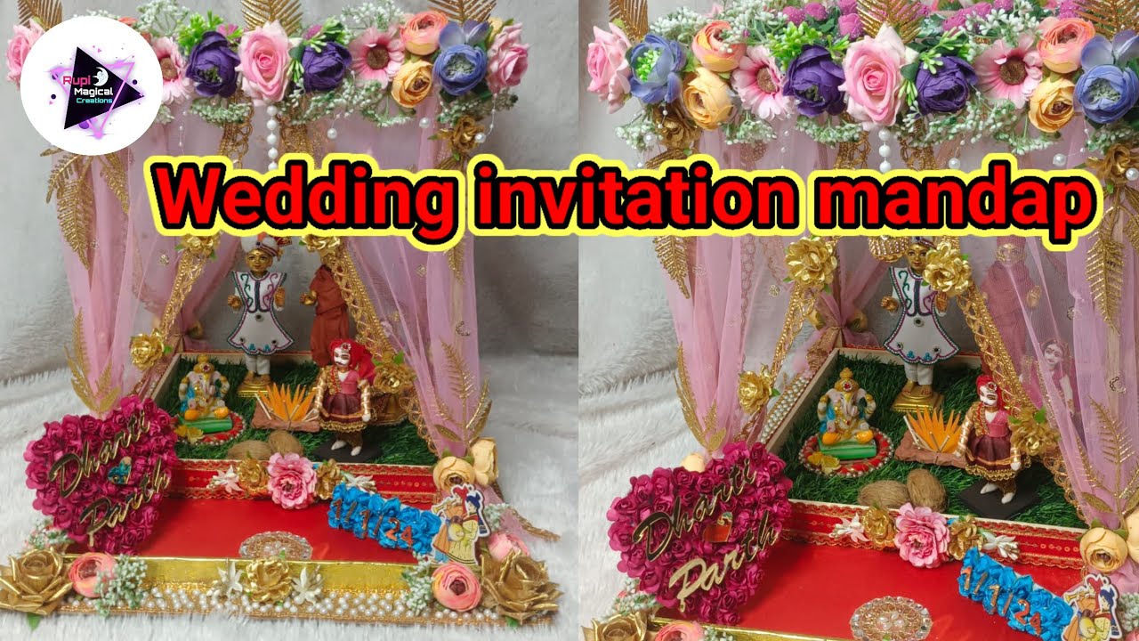 How to make Wedding invitation mandap/Easy to make wedding invitation ...