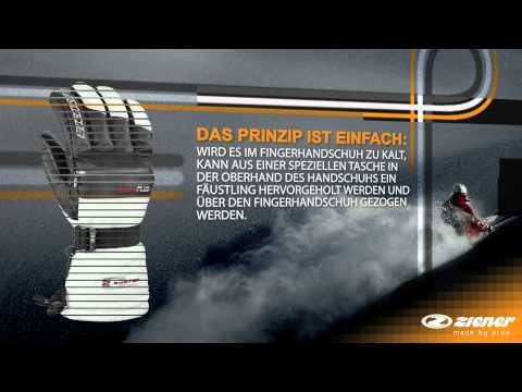 Extra warmer Ziener Handschuh mit dem patentierten Duo-Component-System