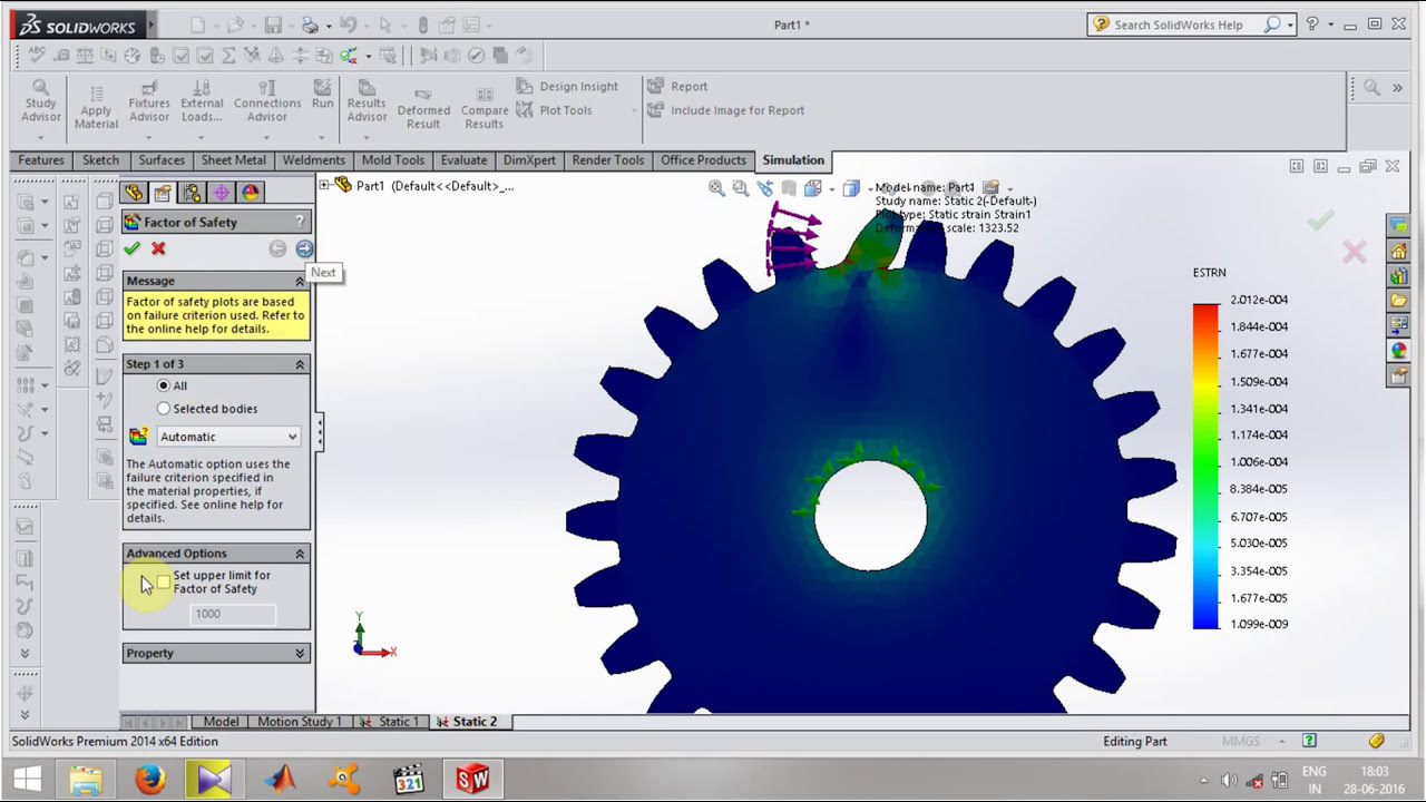 2d Gear simulation in solidworks - YouTube