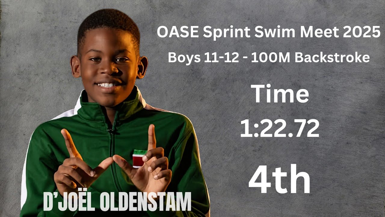 OASE Sprint Swim Meet 2025 , D'Joël - boys 11-12 100M Freestyle - time ...
