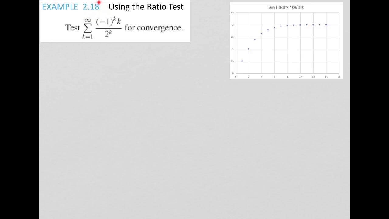 #069 Example 2.18 Ratio Test for series - YouTube